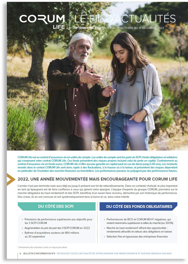 CORUM Life : Documentation & Actualités 2020-2021| CORUM L'Épargne