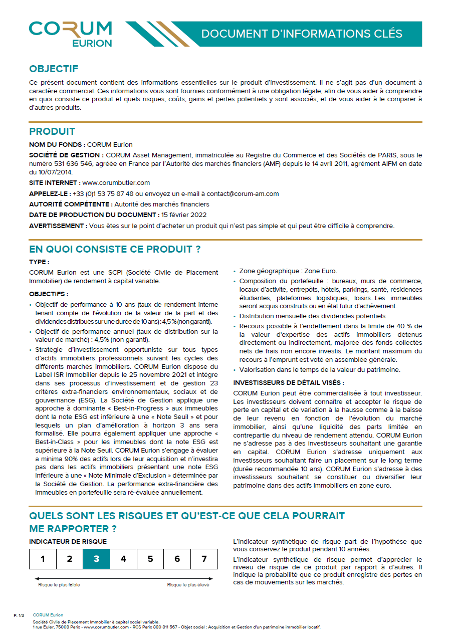 CORUM PERLife : Documentation et Actualités | CORUM L'Épargne
